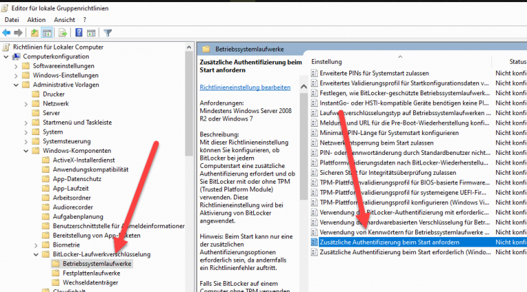 Bitlocker – Activate Pre-Boot Bitlocker PIN - eKiwi-Blog.de