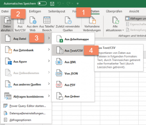 CSV-Datei in Excel 365 importieren - eKiwi-Blog.de
