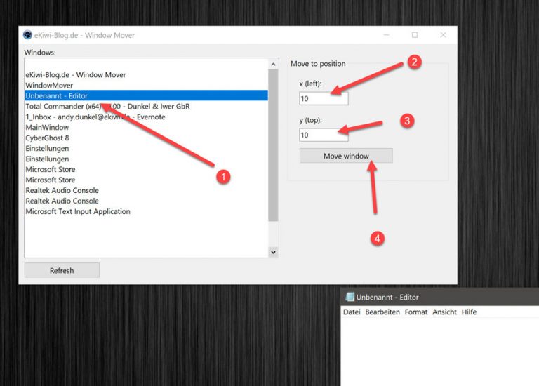 Windows: move invisible windows – WindowMoverTool - eKiwi-Blog.de