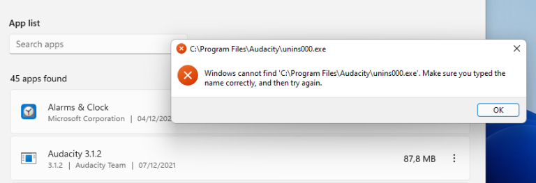 Program cannot be uninstalled / Remove uninstalled software from Apps & Features - eKiwi-Blog.de