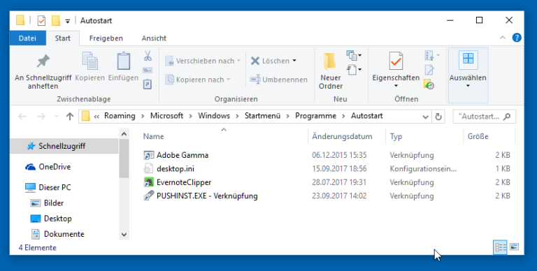 Autostart Ordner in Windows 10 - eKiwi-Blog.de