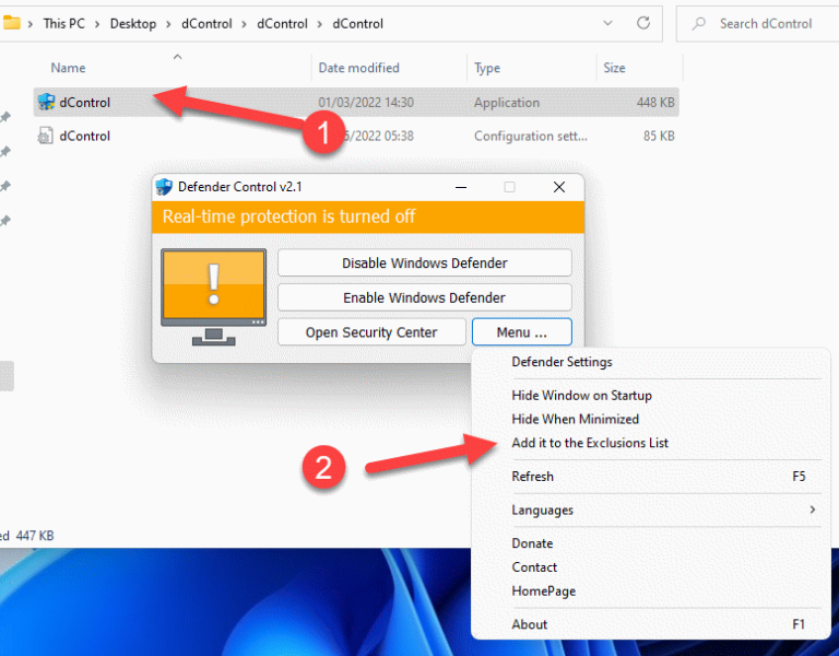 Deactivate Windows Defender with Defender Control - eKiwi-Blog.de