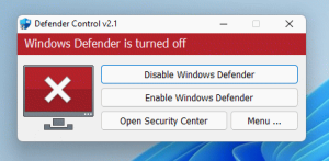 Deactivate Windows Defender with Defender Control - eKiwi-Blog.de