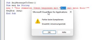 VBA String mit Anführungszeichen - eKiwi-Blog.de