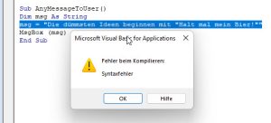 VBA String mit Anführungszeichen - eKiwi-Blog.de