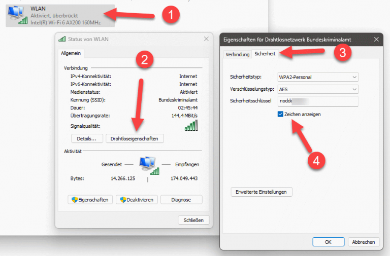 WLAN Passwort in Windows auslesen - eKiwi-Blog.de