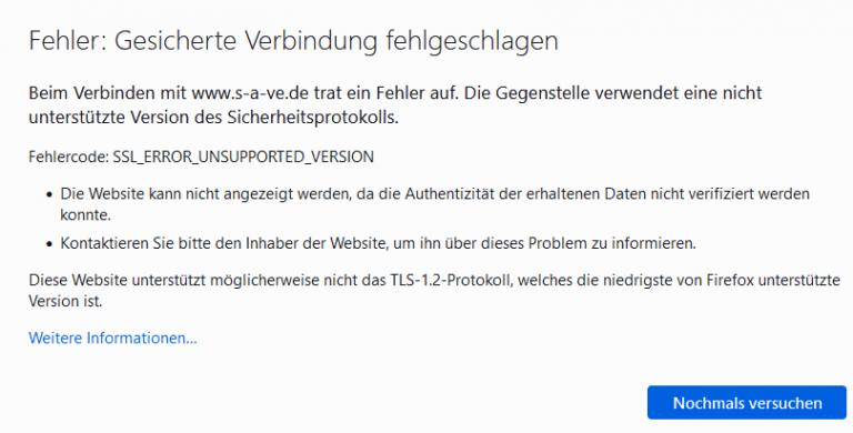 Firefox: TLS 1.1 aktivieren - eKiwi-Blog.de