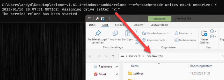 Mount OneDrive in Windows with Rclone - eKiwi-Blog.de