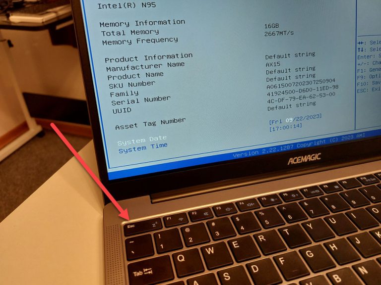 Acemagic AX15 – Access BIOS / UEFI - eKiwi-Blog.de